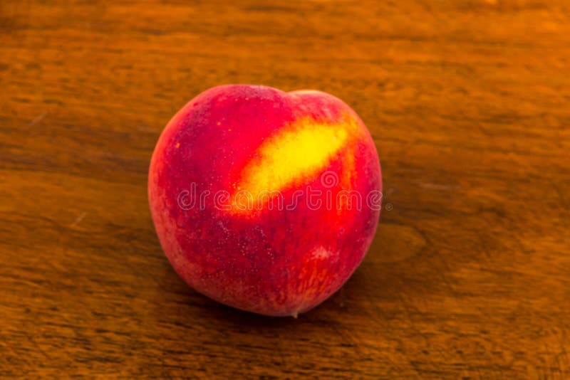 Peach on a Table stock image. Image of food, nutritious - 121230835