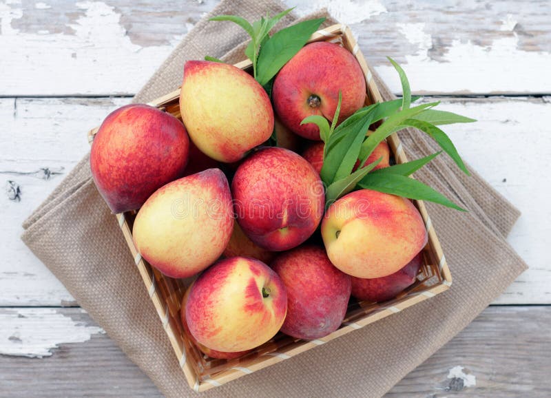 Peach on the table stock image. Image of closeup, refreshment - 77677355