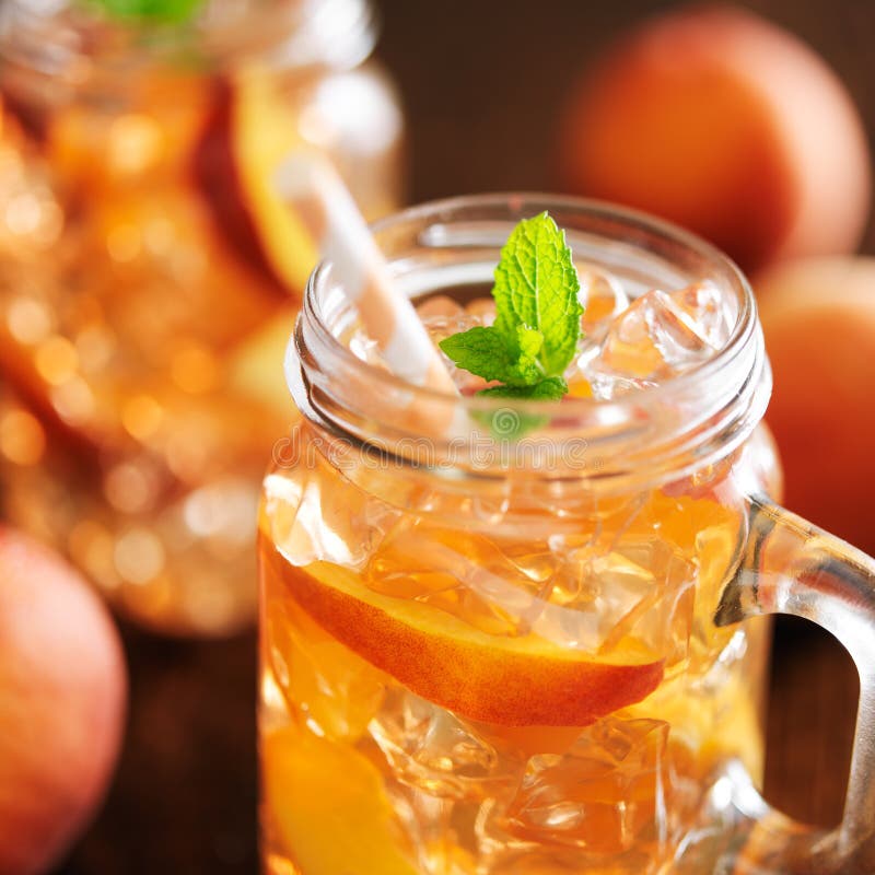 Peach tea close up stock image. Image of colorful, beverage - 42184249
