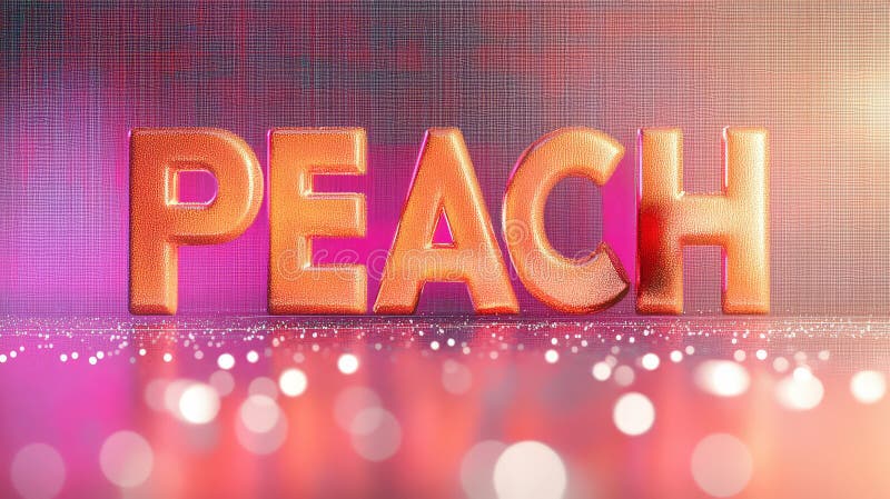 Peach Text - Neon Style Text Effect Stock Vector - Illustration of ...