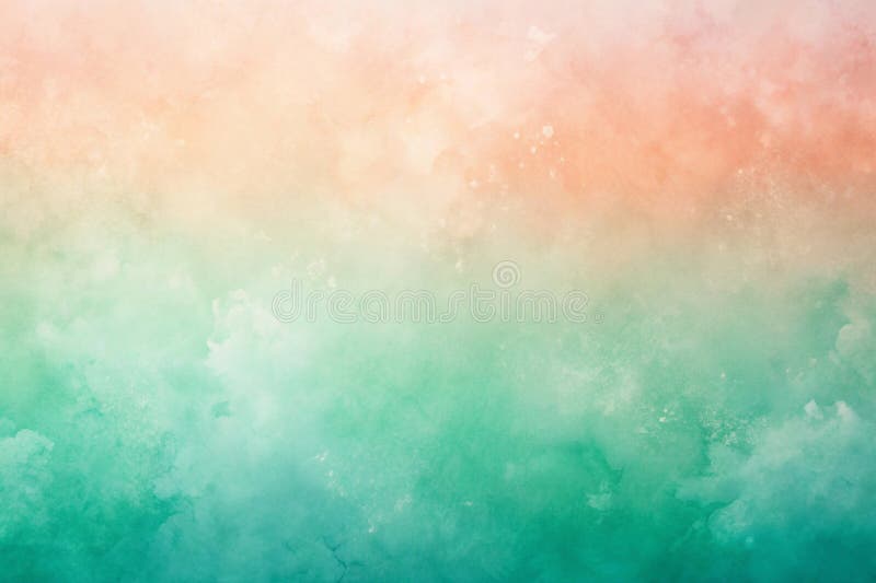Peach To Mint Gradient with Dreamy Soft-focus Crayon Textures Stock ...