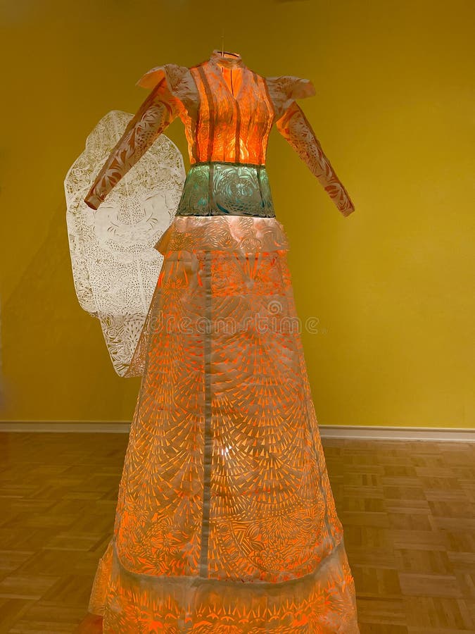 Peach Translucent Dress 01 stock image. Image of translucent - 325866897