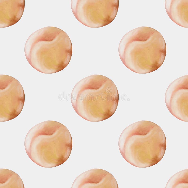 Peach Watercolor Pattern for Fabric, Packaging, and Wallpaper Design ...