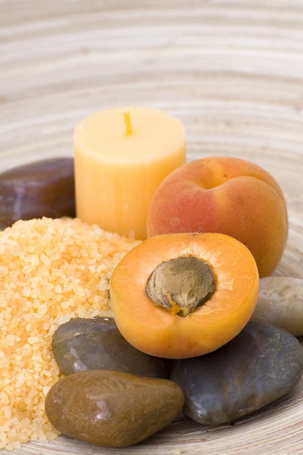 Peaches bath stock image. Image of scrub, body, luxury - 7750923