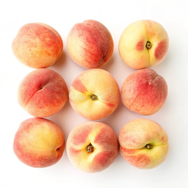 Peaches Isolated on Transparent Background Stock Illustration ...