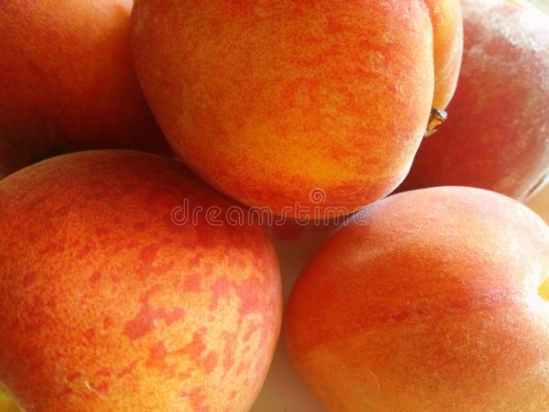 Peaches are in Reddish Color Five in Number Stock Photo - Image of ...