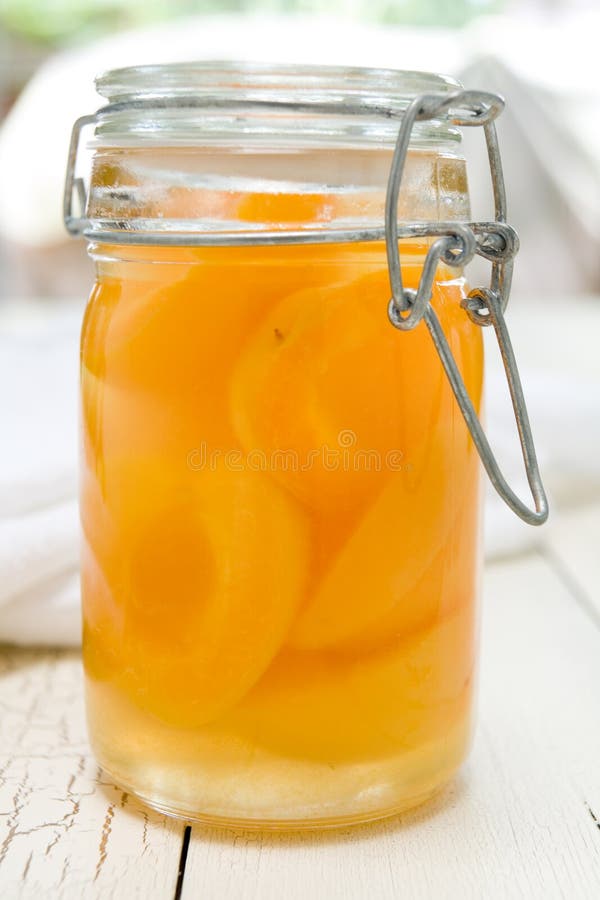 Peaches Mason Jar stock image. Image of peach, fruits - 2152063