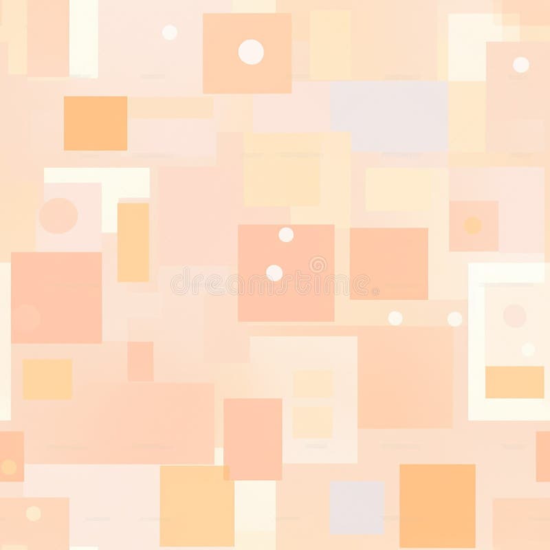 "Peachy Geometric Shapes Pastel Seamless Pattern for Wallpaper, Tile ...