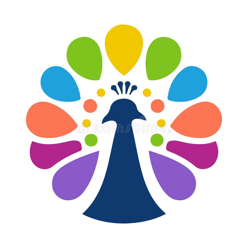 Peacock Animal Logo Icon Template 2 Stock Vector - Illustration of ...