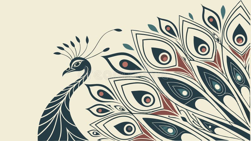 Peacock Bird Abstract Design Pattern Vector, Wildlife Art, Nature ...