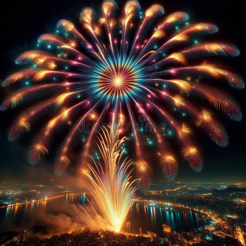 3 81. Peacock Comet_ Fireworks that Shoot a Comet-like Stock Photo ...