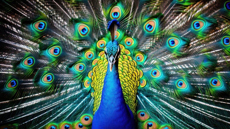 Peacock Dance Display, Peacock Showing Feathers Stock Photo - Image of ...