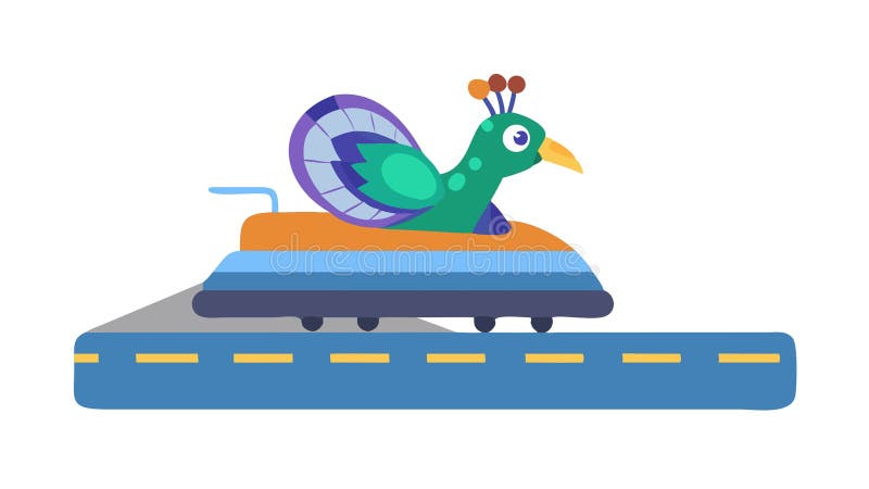 Peacock Display on a Modern Elevated Platform, Vector Design Generative ...