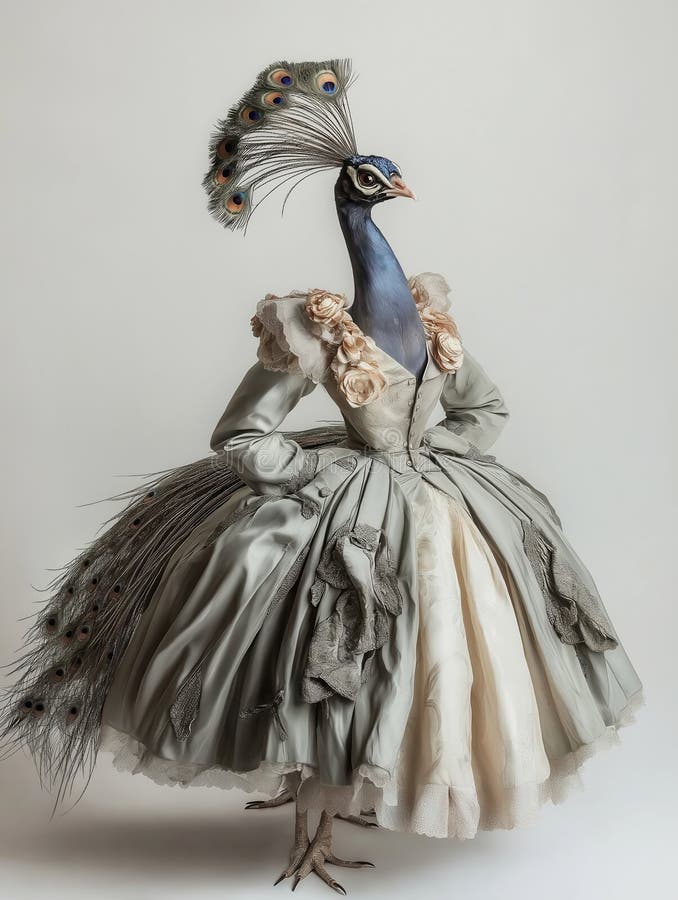 A Peacock Dressed As a Fashion Vogue Model Stock Photo - Image of ...