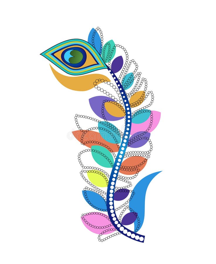 Stylized Peacock Feather Stock Illustrations – 1,863 Stylized Peacock ...