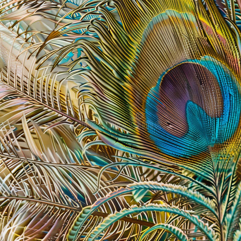Peacock feather stock illustration. Illustration of pattern - 327832549