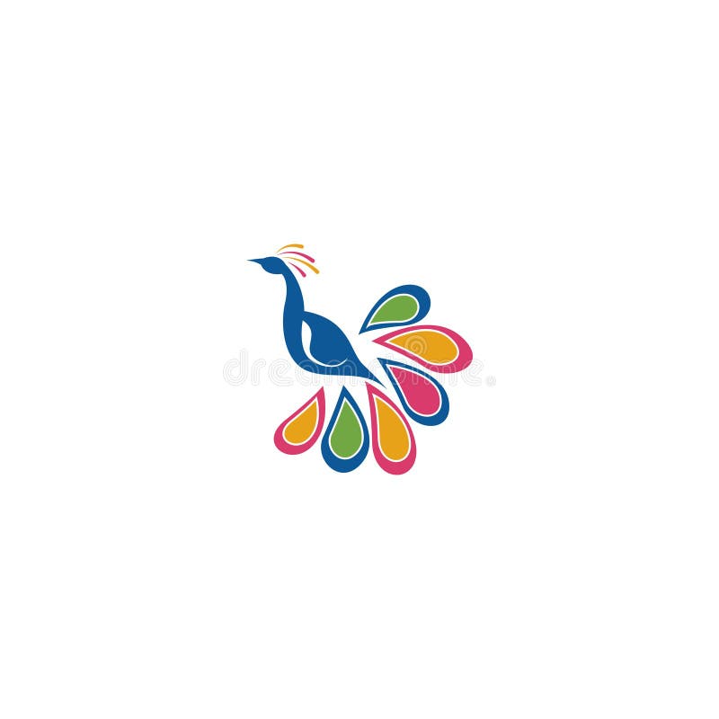 Peacock Icon Logo Illustration Design Stock Illustration - Illustration ...