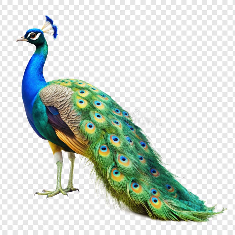 Peacock Transparent Background Stock Illustration - Illustration of ...
