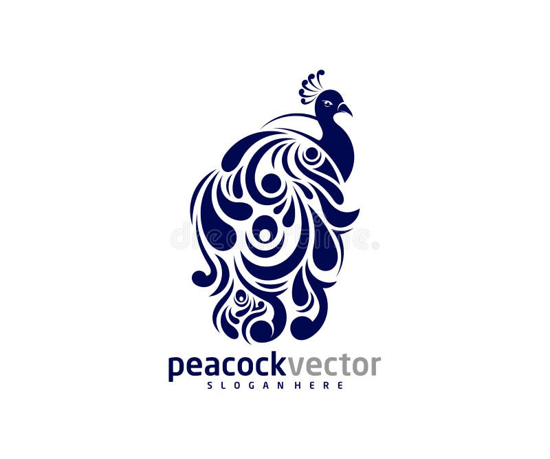 Peacock Logo Design Vector Template, Peacock Bird Illustration Stock ...