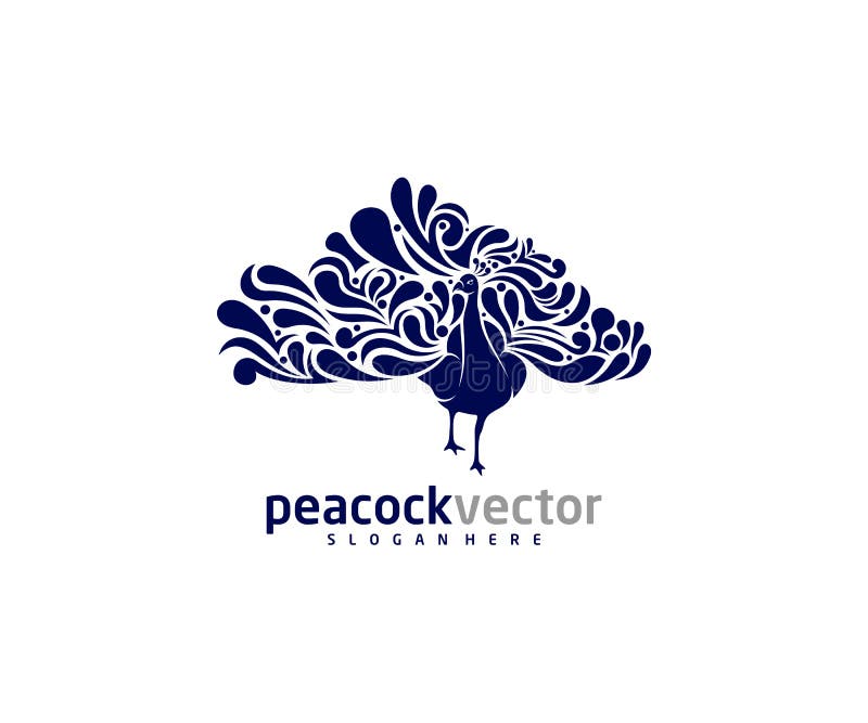 Peacock Logo Design Vector Template, Peacock Bird Illustration Stock ...
