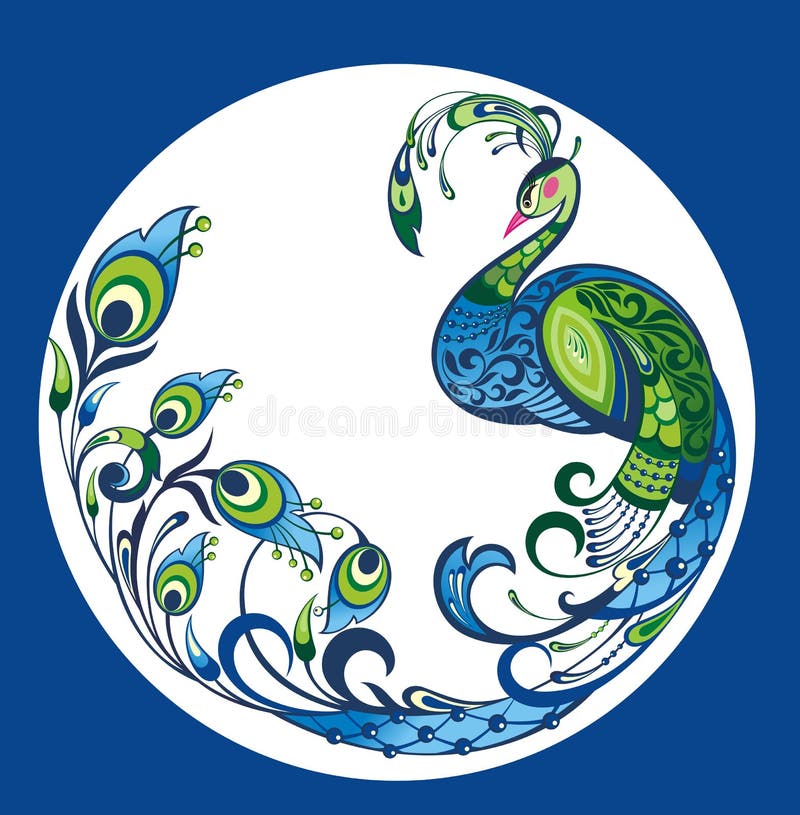 Peacock Motif Stock Vector Illustration Of Pattern Feathers 26214984