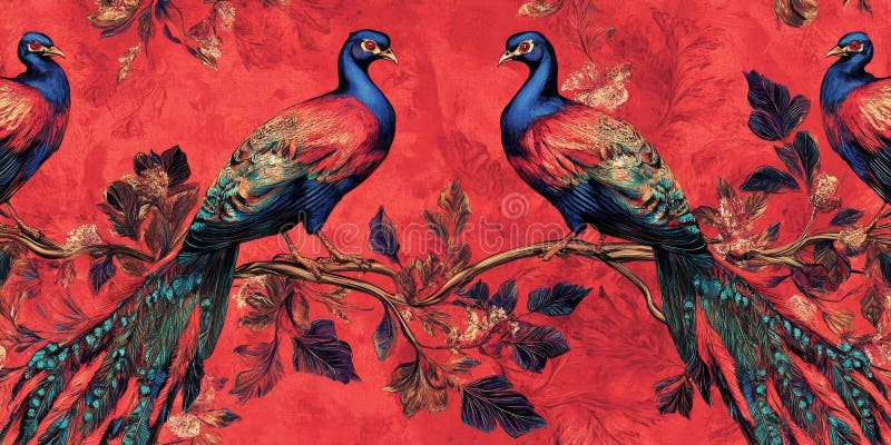 Peacocks Pattern Seamless Repeat Stock Photos - Free & Royalty-Free ...