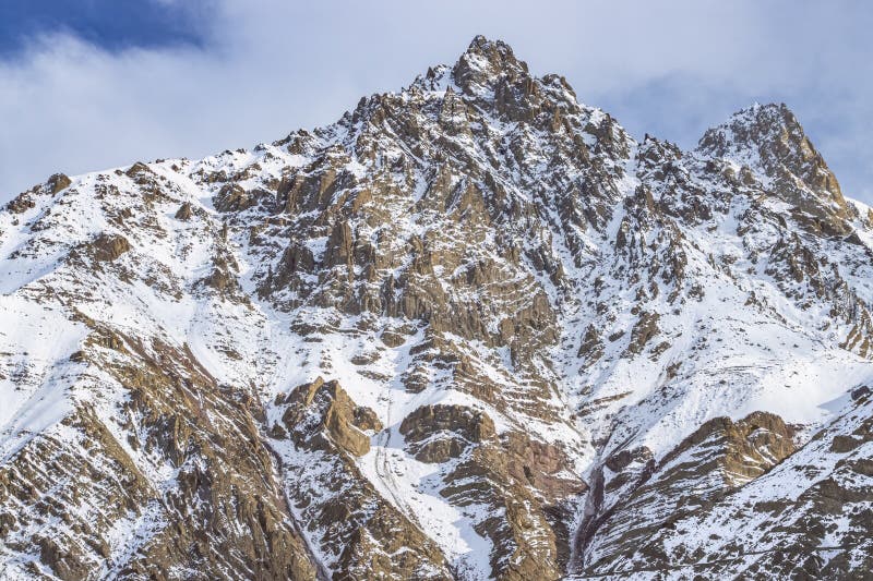 Peak Elevation in the Himalayan Mountains, India Stock Photo - Image of ...