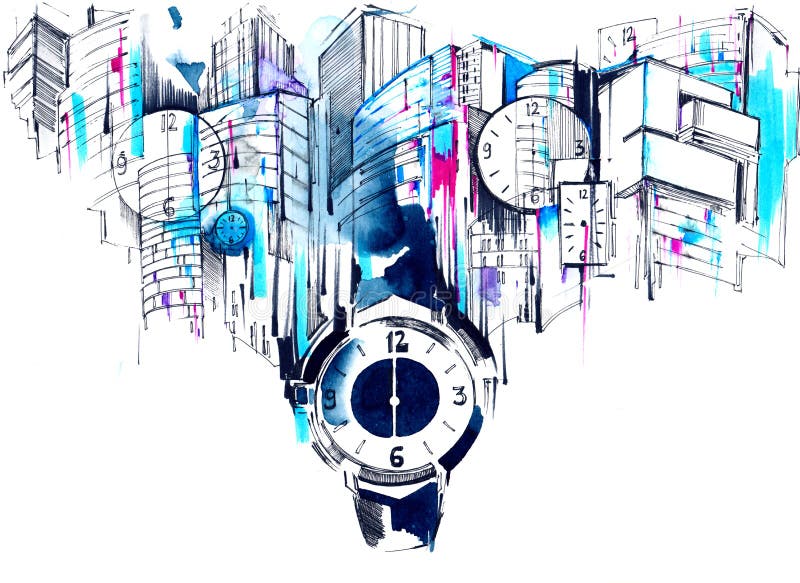 Peak hour stock illustration. Illustration of peak, architecture - 77316307