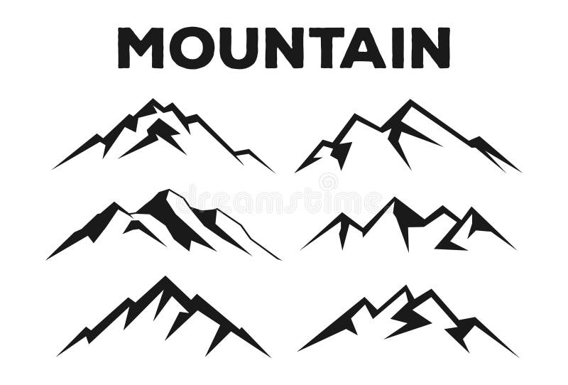 Peak Logo Mountain Icon Vector Template Illustration Stock Illustration ...