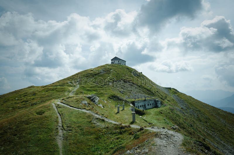 Peak of Monte Elmo, Dolomites, Italy Stock Photo - Image of hill ...