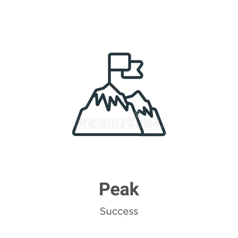Peak Vector Icon on White Background. Flat Vector Peak Icon Symbol Sign ...