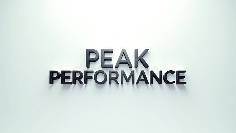 Peak Performance Typography on a Minimalistic Light Background ...