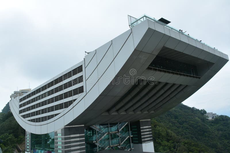 The Peak Tower Facade in the Peak, Hong Kong Editorial Photography ...