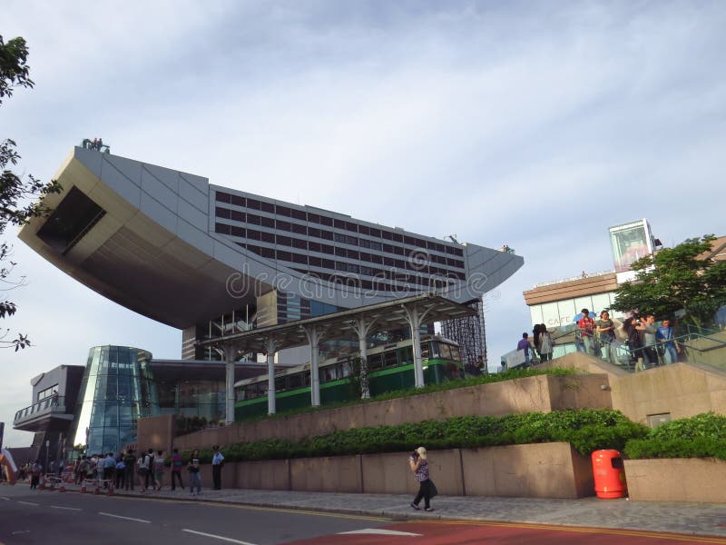 The Peak Tower Station at Hong Kong 2 June 2013 Editorial Stock Image ...