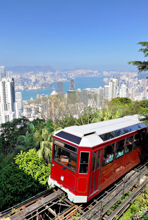 Peak tram in Hong Kong stock image. Image of peak, citylife - 19045897