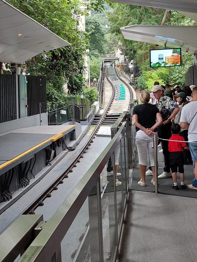 The Peak Tram Terminal Railway in Central, Hong Kong Editorial Photo ...