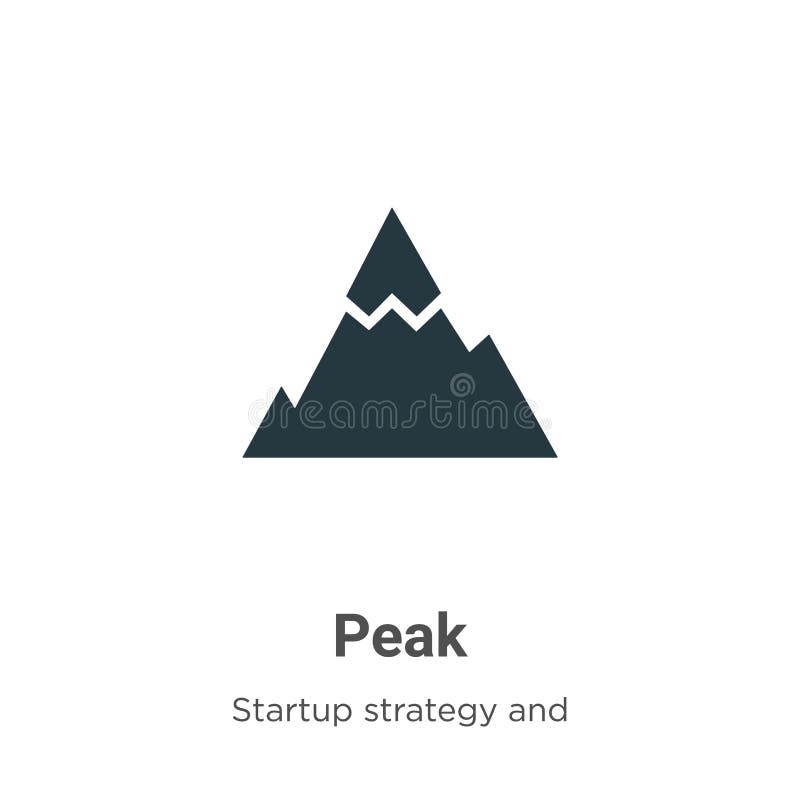 Peak Vector Icon on White Background. Flat Vector Peak Icon Symbol Sign ...