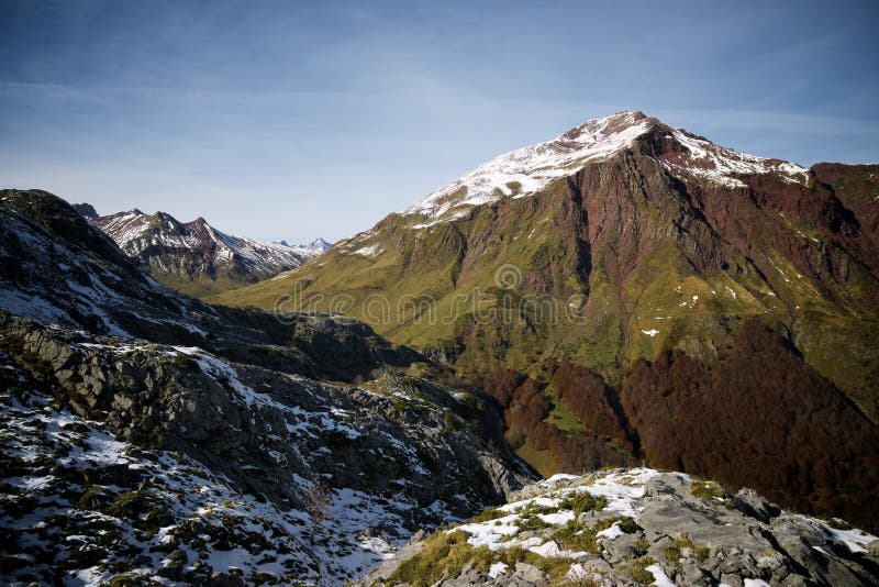 Peak view in the Pyrenees stock image. Image of mountainscape - 200493949