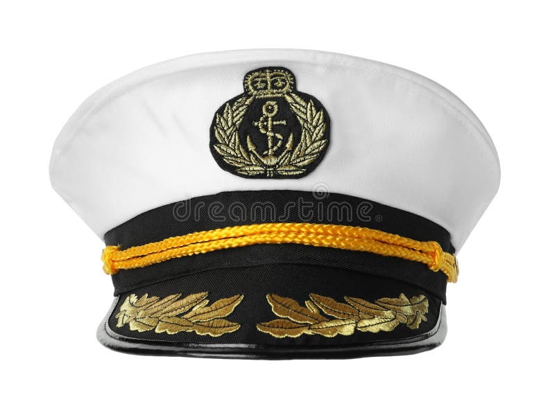 Peaked Cap with Accessories Isolated on White Stock Photo - Image of ...