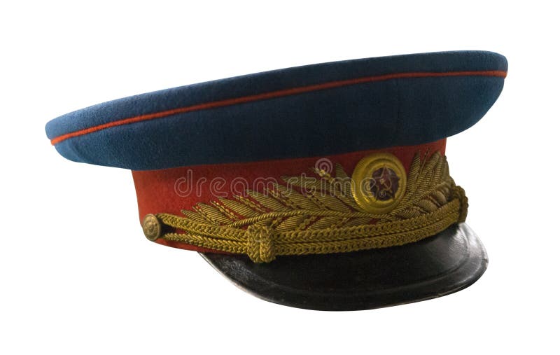 Peaked Cap of Officer of the Soviet Army Isolated on White Background ...