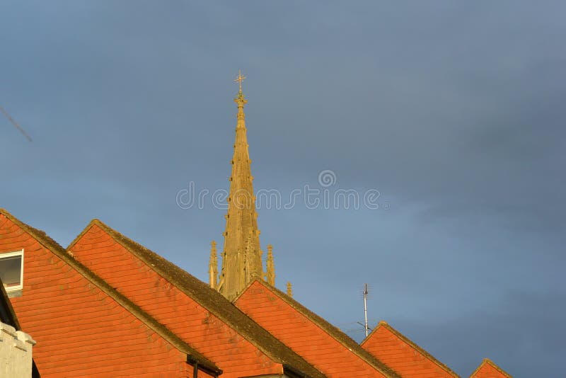 Peaks stock image. Image of spire, angles, church, sloping - 65854473