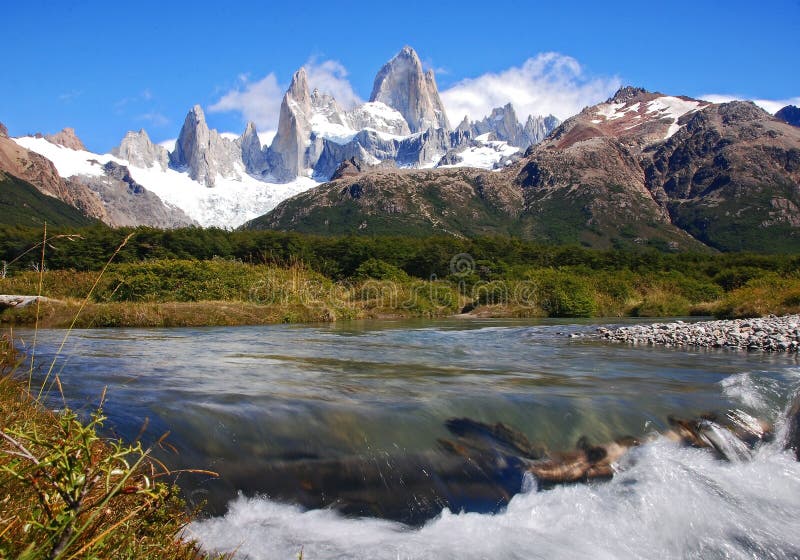 Peaks of fitz roy stock image. Image of landscape, beautiful - 7883085