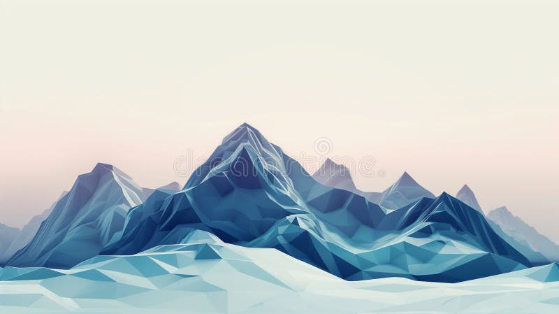 Peaks Redefined: Polygon Mountain Minimal Madness Stock Illustration - Illustration of mountains ...