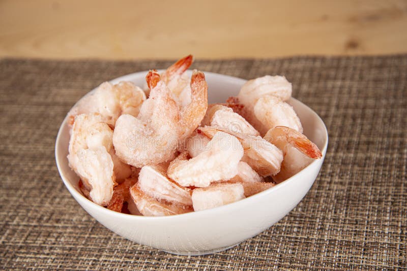 Pealed and boiled shrimp stock photo. Image of dish - 373499670