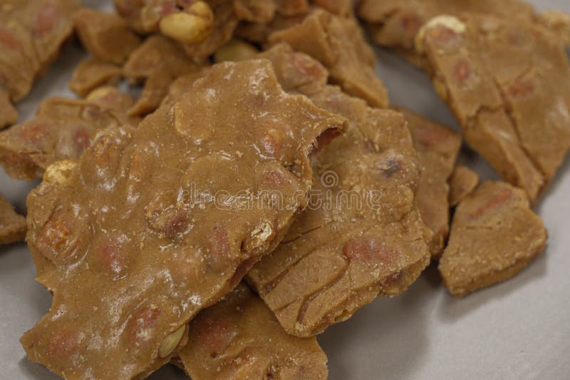 Peanut Brittle Candy Snack Ready To Eat Stock Photo - Image of honey ...