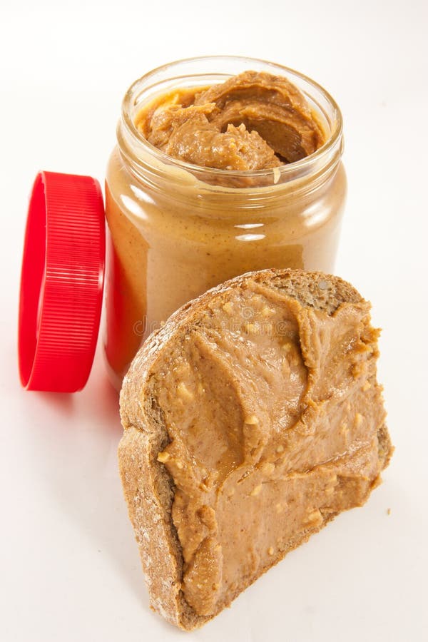 Peanut butter on bread stock image. Image of creamy, sandwich - 23534577