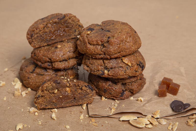 Peanut Butter Chocolate Chip Stuffed with Quince Stock Photo - Image of ...