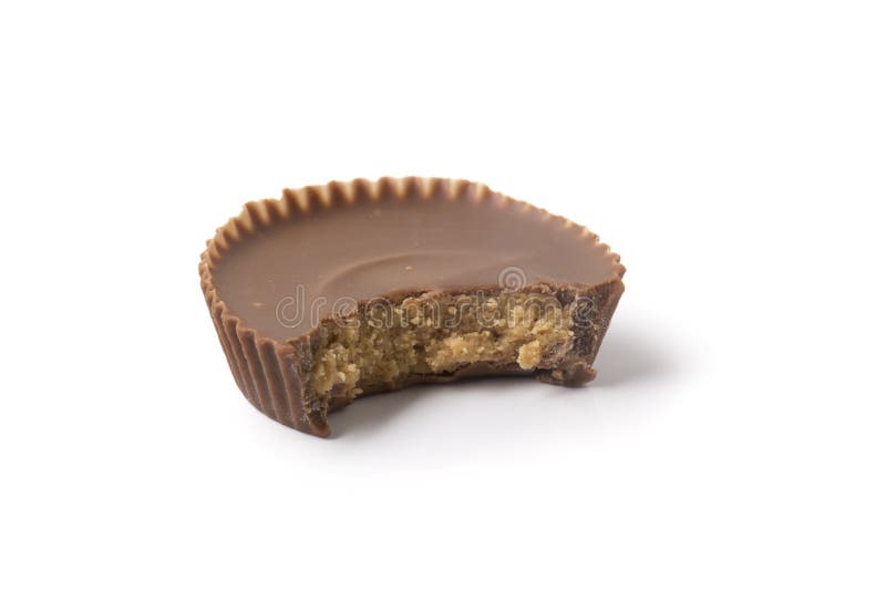 Peanut Butter Cup with Bite Stock Photo - Image of dessert, snack: 72473530