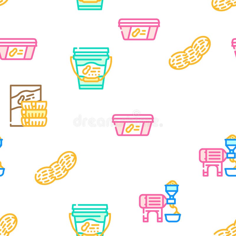 Peanut Butter Food Vector Seamless Pattern Stock Vector - Illustration ... Peanut Butter Food Vector Seamless Pattern Stock Vector - Illustration ...