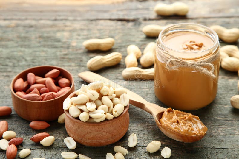 Peanut butter and nuts stock image. Image of roasted - 187151053